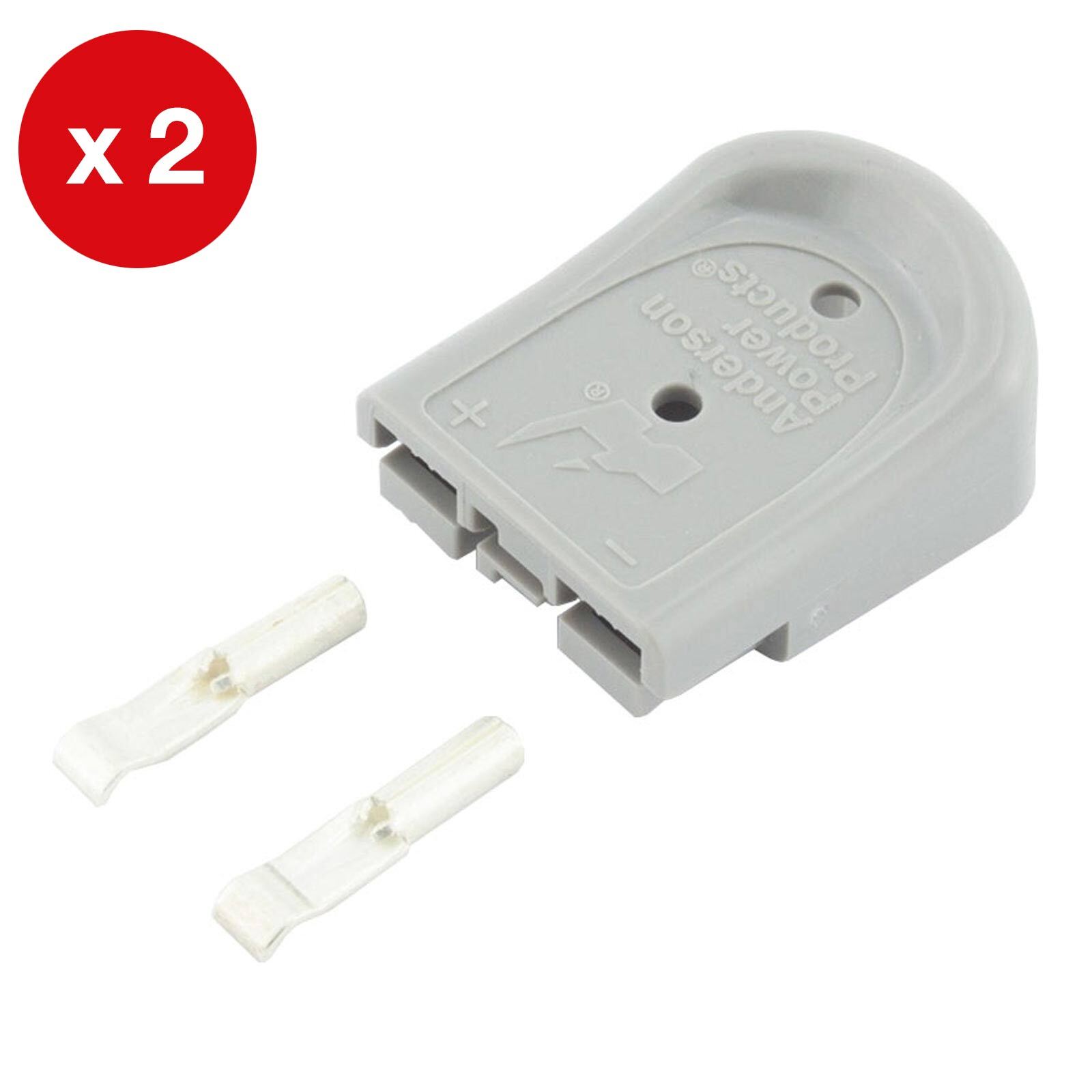 2 PACK - Genuine Anderson Grey SBS Mini Plug 30A 12AWG | eBay Australia