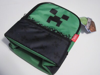 NEW THERMOS MINECRAFT THEMED SOFT LUNCH BOX/BAG W/ HANDLE & 2 ...