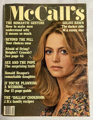 McCall's Magazine Goldie Hawn Patti Davis Reagan April 1981 | eBay