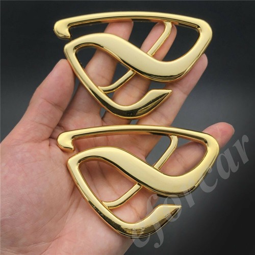 2pcs Big Golden Metal Rotary Engine Emblem Car Trunk Badge Decal ...