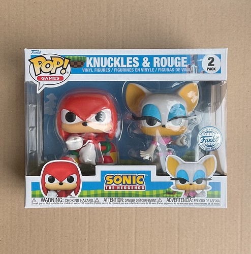 Funko Pop Games Sonic The Hedgehog Knuckles & Rouge 2-Pack + Free ...