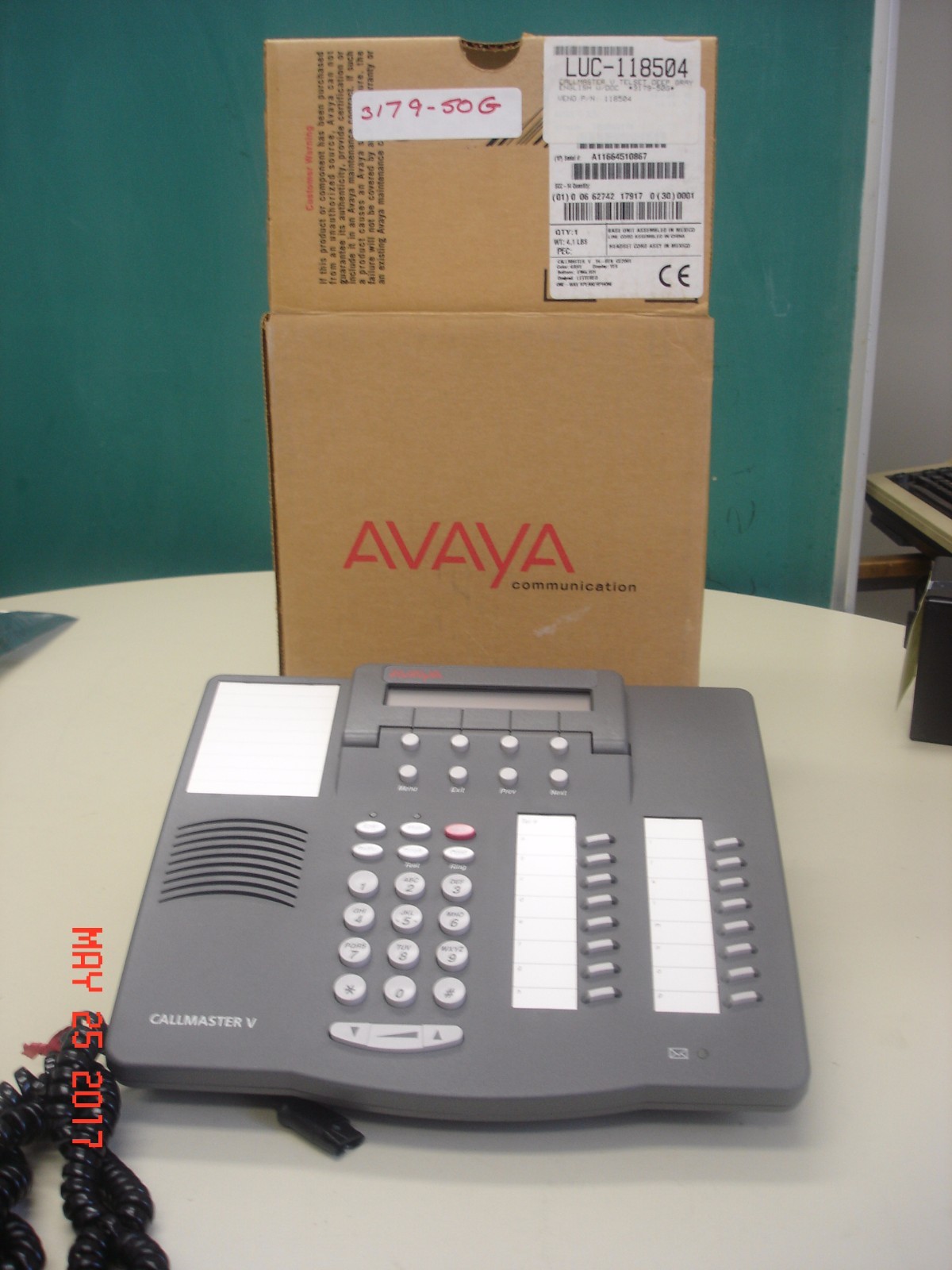 AVAYA CALLMASTER V TELSET NEW IN BOX 3179-50G LUC-118504 /W DOCS 607C1 ...
