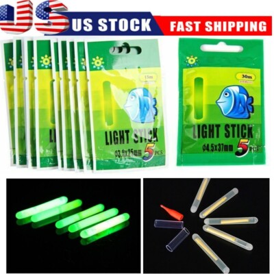 100pcs Clip On Night Fishing Float Fluorescent Light Lightstick Dark ...