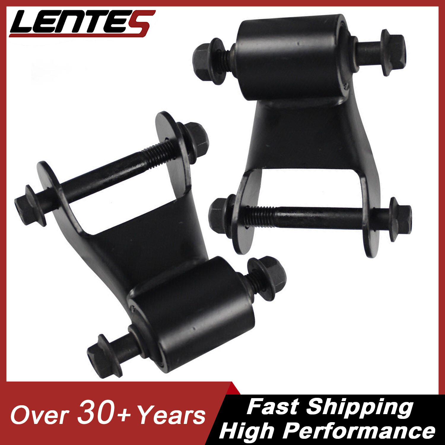 Pair Leaf Spring Shackle Hanger Bracket Kit Rear For 2009-2013 Chevy ...