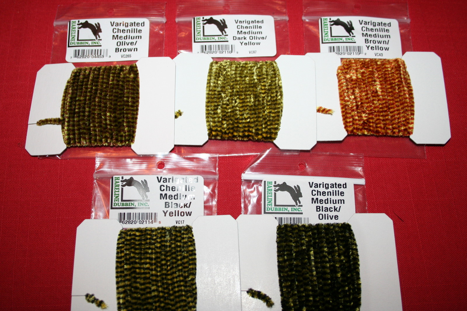 Fly Tying Hareline Variegated Chenille medium 2 tone banded chenille ...