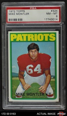 1972 Topps #324 Mike Montler Patriots RC Colorado PSA 8 - NM/MT | eBay