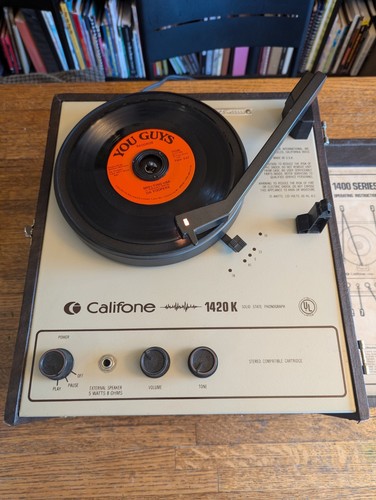 Vintage Califone 1420K Record Player Phonograph TESTED! ROCKSTEADY ...