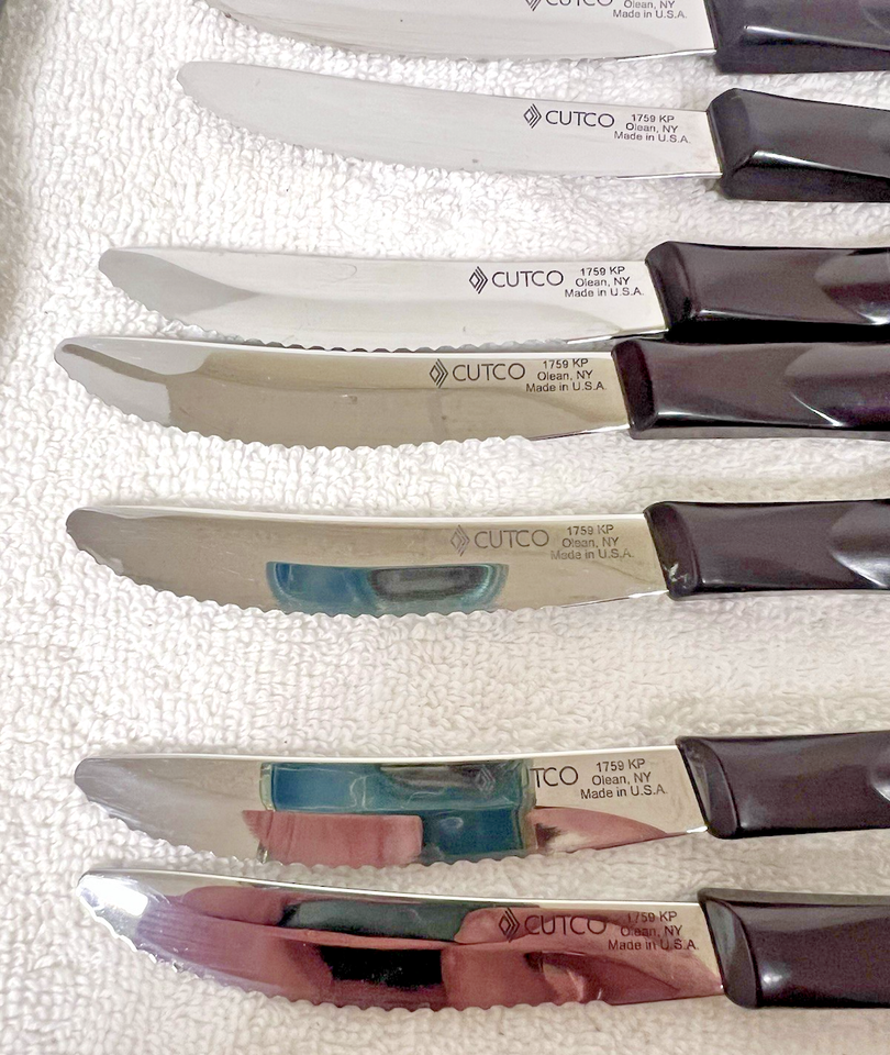 Lot 13 Cutco Knifes Dark Brown Handle USA Wood Block Holder 1766 2166 ...
