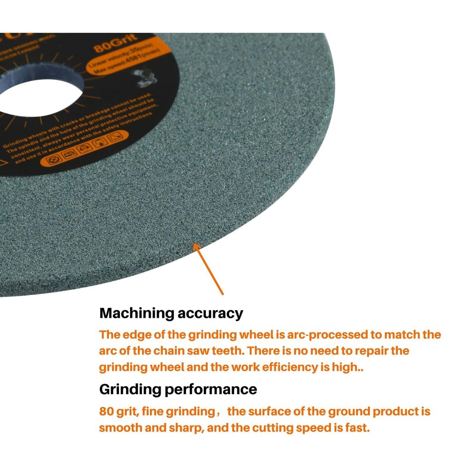 AmaCupid Chainsaw Sharpener Grinding Wheel, Green Silicon Carbide ...