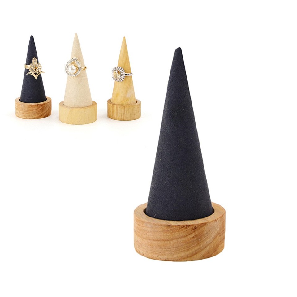 Creative Cone Shape Holder Display Organizer Wooden Storage Rack | eBay ...