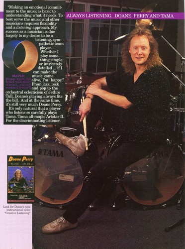 1992 Print Ad of Tama Maple Artstar II Drum Kit w Doane Perry of Jethro ...
