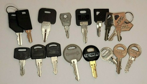 17 Lot Security Keys Numbered FIC Trimark First Watch ABA Abus Chateau ...