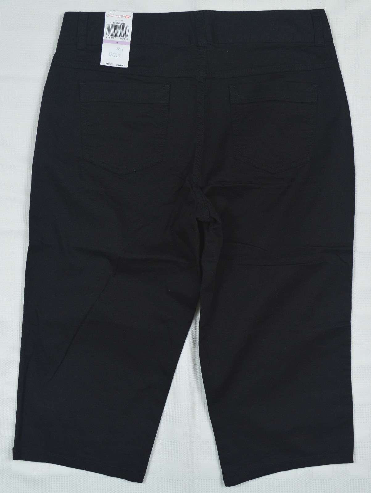 Dockers #2218 NEW Women's Size 6 Black Truly Slimming 5-Pocket Capri ...