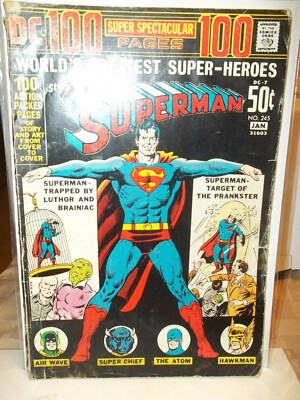 SUPERMAN 245 HUNDRED PAGE SUPER SPECTACULAR DC-7 VERY GOOD - NICE 1972 ...