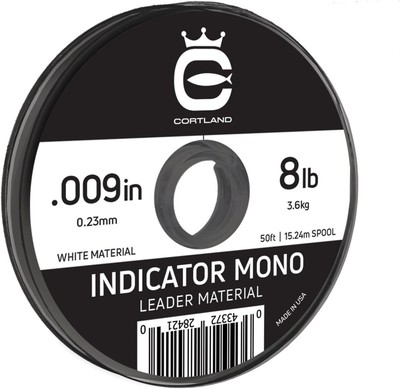 Cortland Indicator Mono Leader Material .008" 7.2lb 50ft/15.24M Spool ...