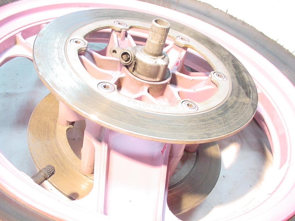 HONDA MID 80'S RACING WHEELS WITH SLICK AND RACING FRONT TIRE VF500F ...