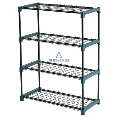 4 Tier Staging Shelves Greenhouse Shelving Outdoor Garden Steel Display ...