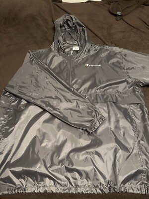 Champion Mens Big and Tall Lightweight Anorak Jacket - Charcoal Grey ...