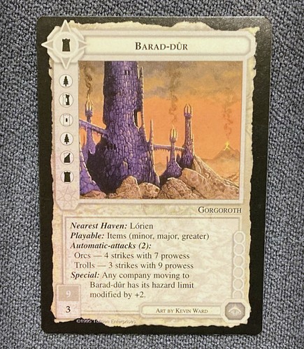 MECCG MISPRINT ! "The Blood of" Barad-Dur x1 NM ! The Wizards Middle ...