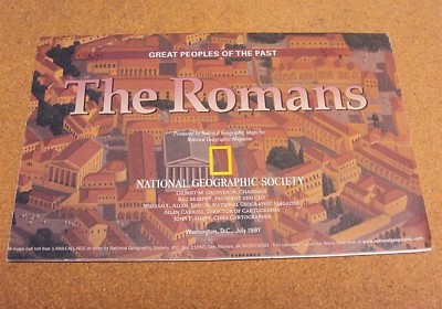 National Geographic July 1997 Map Great Peoples of Past The Romans ...