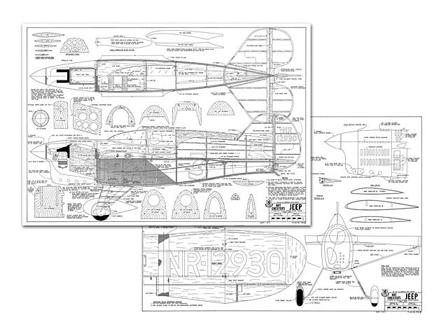 Art Chester's Jeep RC Racer 62" Wing RC Model Airplane Printed Plans ...