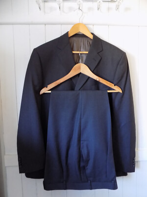 mens MARKS & SPENCER CHARCOAL WOOLMARK SUIT SIZE 44"M CHEST 38" WAIST ...