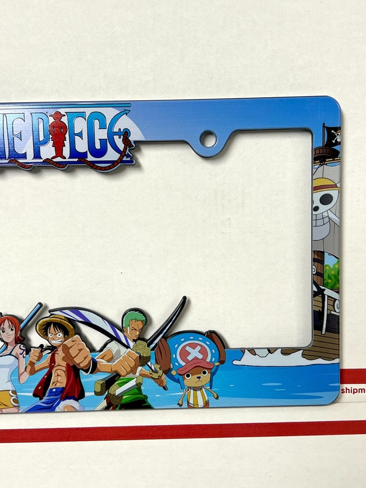One Piece License Plate Frame with Luffy, Zoro, Nami, Chopper, Sanji ...