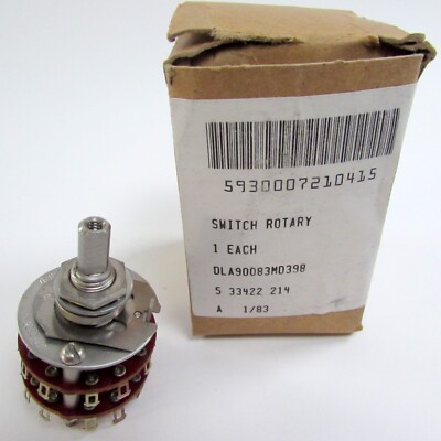 NEW Electroswitch 5-33422-214 / 8720634-1 Rotary Switch 3P3T 3-Position ...