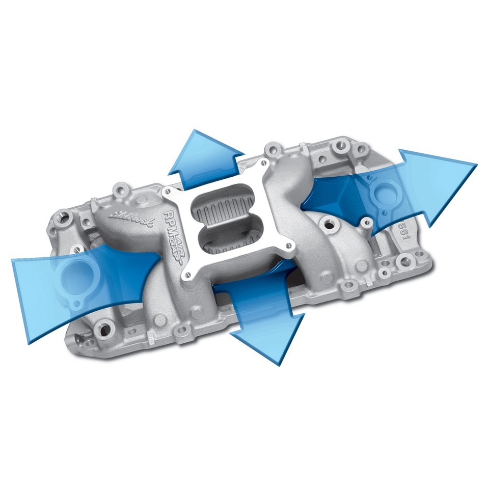 Edelbrock 7561 RPM Air-Gap Intake Manifold for Chevy BBC 2-O 396 454 ...