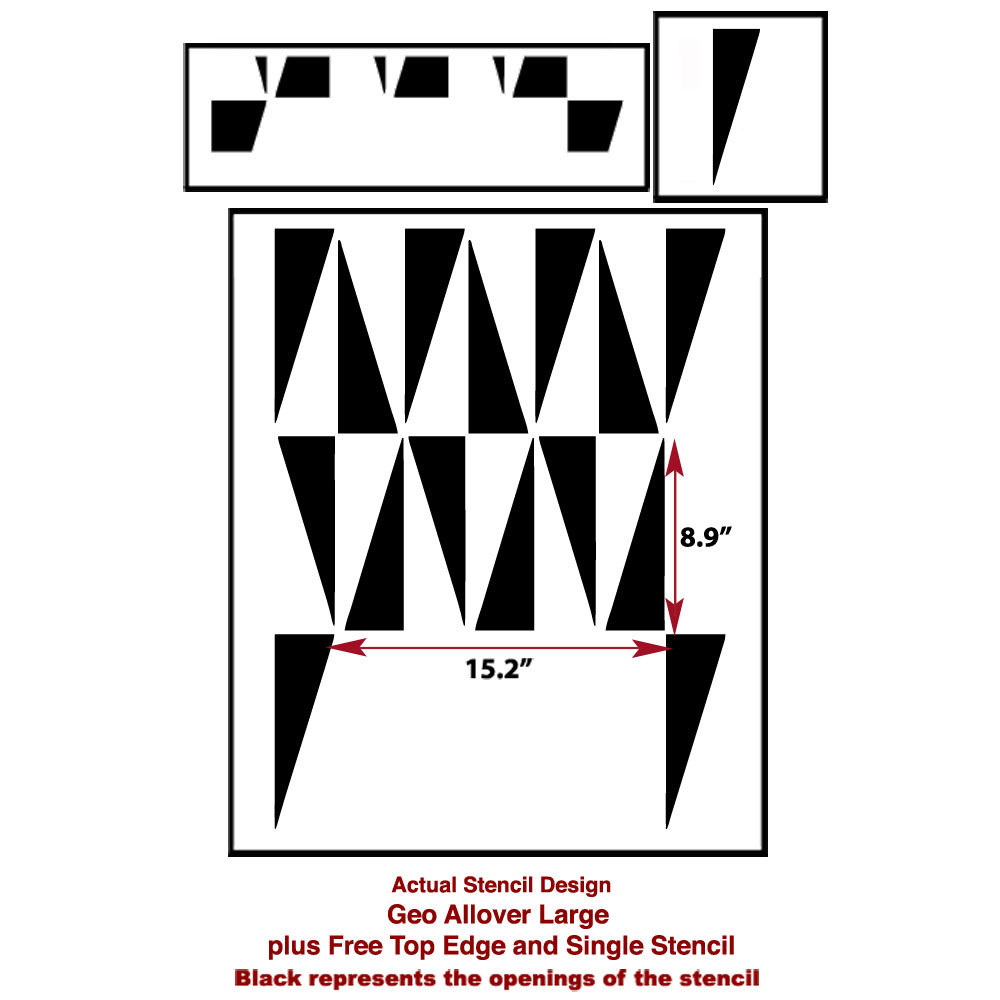 Geo Allover Stencil - Size Large - Geometric Wall Pattern - DIY Home ...