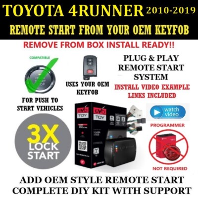 Remote Start Kit for 2010-2019 TOYOTA 4RUNNER PTS Plug and Play 3X Lock ...