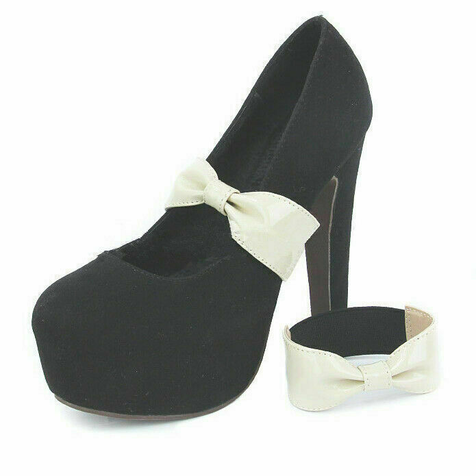 Bow Shoe Strap Elastic Band For Holding Loose High Heeled Shoe Women ...