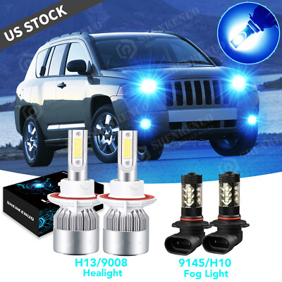 For Jeep Compass 2007 2008 2009 - Combo LED Headlights + Fog Light ...