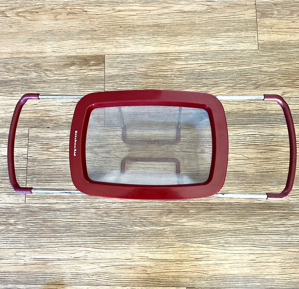 KitchenAid Expandable Colander Strainer Red Over the Sink Stainless ...