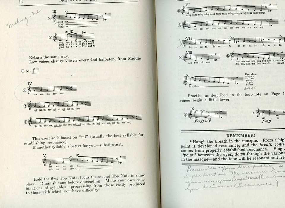 Slogans For Singers, by; Florence Lamont Hinman - HC Book - 1936 - Nice ...