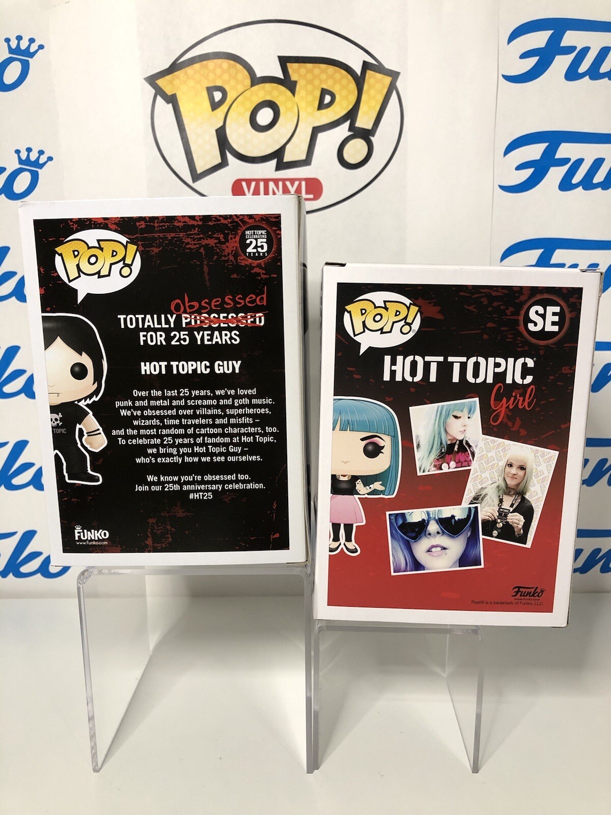 Funko Pop Hot Topic Guy Hot Topic Girl Exclusive 25th Anniversary 2014 ...