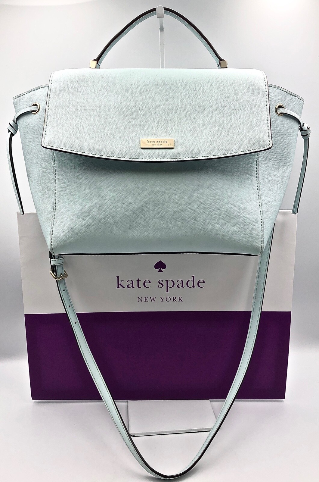 KATE SPADE LILAH LAUREL WAY Blue Island Waters Leathe… - Gem