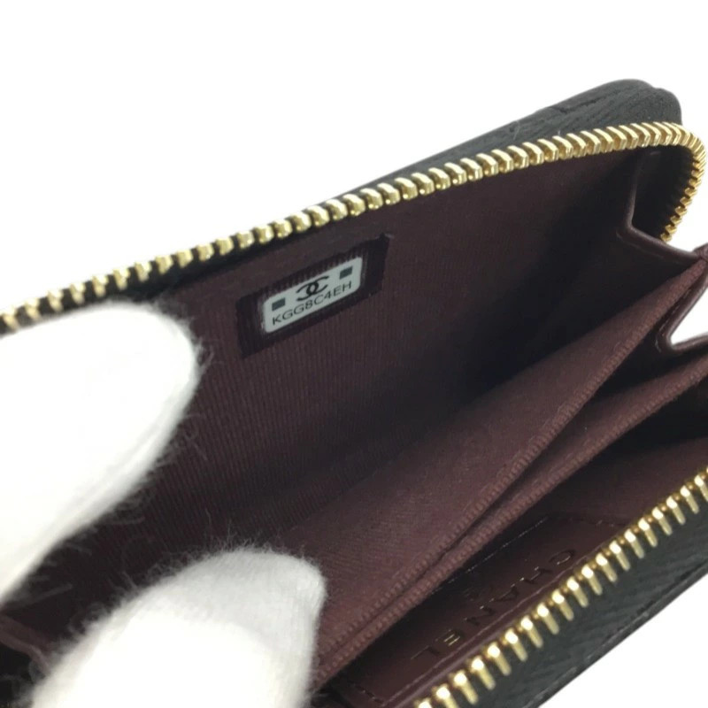 Chanel Crap Coin Purse Card Case A84511 Matelasse Skin Black ...