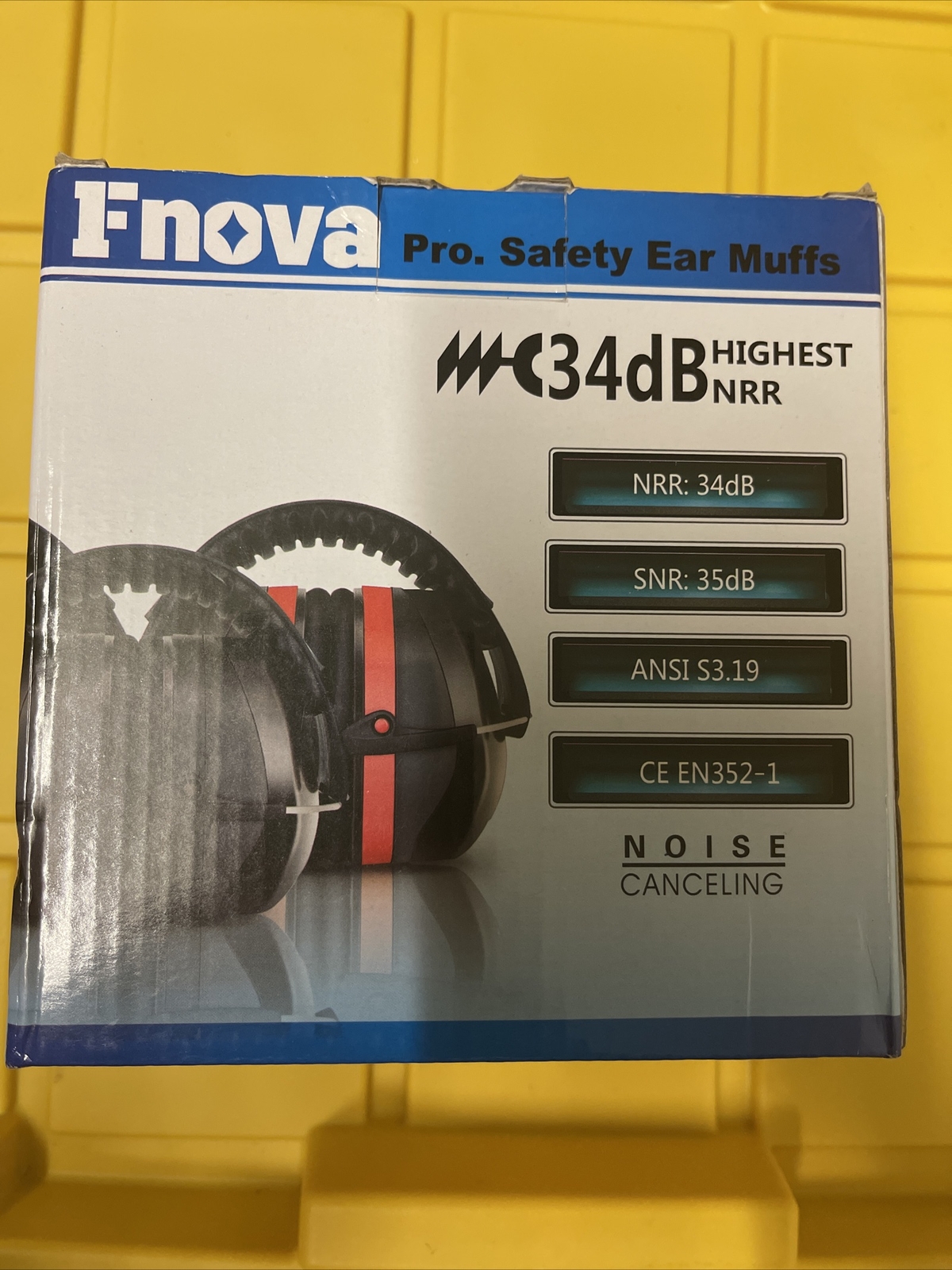 Fnova 34dB Highest NRR Safety Ear Muffs - Professional Ear Defenders ...