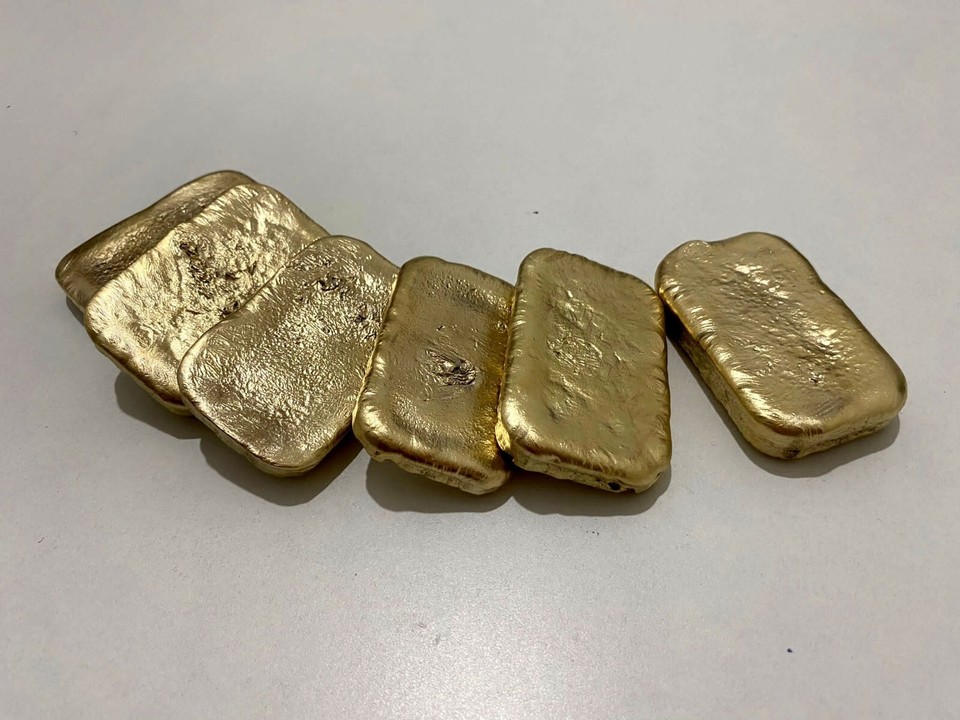 2056 Grams Scrap Gold Bar For Gold Recovery Melted Different Computer ...