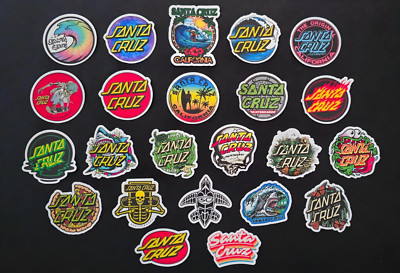 Santa Cruz Inspired Stickers Skateboard Surf Wave Beach California ...