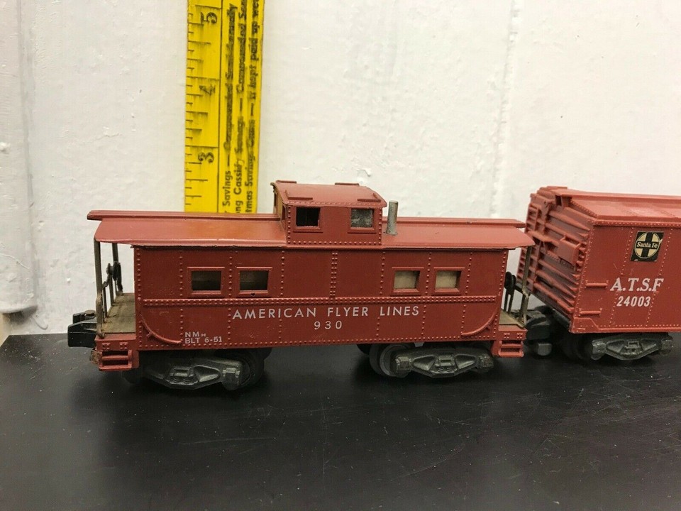 Vintage Gilbert American Flyer Train Engine 282 &coal Tender & 4 Cars ...