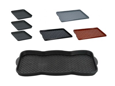 MULTI PURPOSE PLASTIC SHOE TRAY BOOT WELLIES HOME STORAGE DOOR PETS ...