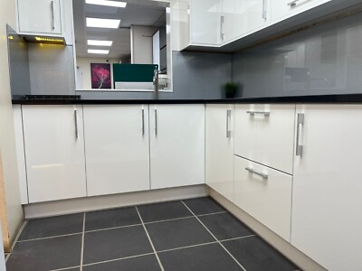 Flat Pack QUALITY KITCHEN BASE UNITS with WHITE GLOSS DOOR-18mm cabinet ...