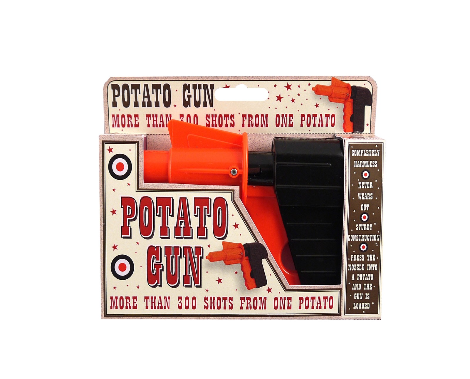 2x SPUD GUN CLASSIC 3-IN-1 SPUD CAP POTATO WATER GUN TOY PARTY FANCY ...