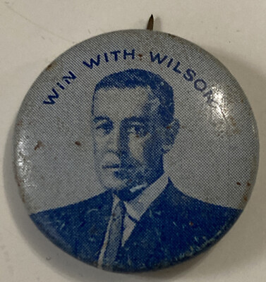 Win With Wilson Political Campaign Button Reproduction Pin | eBay