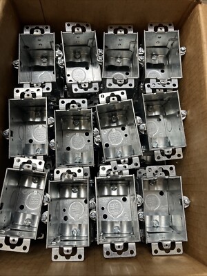 Steel City 1-Gang 2-1/2 in. D Old Work Metal Electrical Box with NM ...