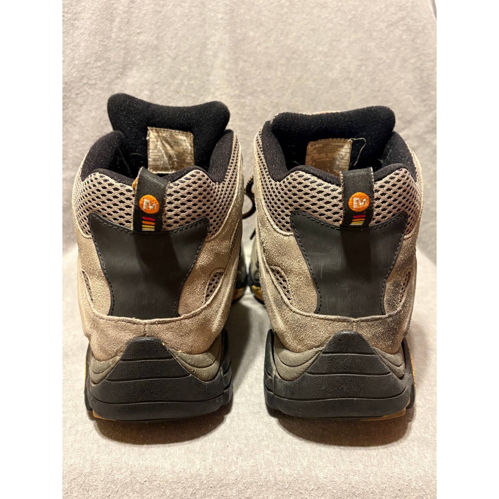 Merrell Men’s Size 10.5 Moab Ventilator Mid Walnut Leather Hiking Boots ...