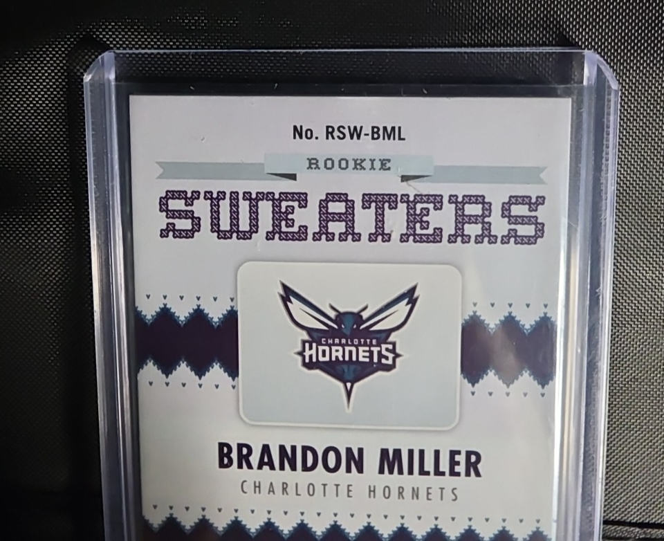 2023-24 HOOPS Brandon Miller Sweaters Patch Rookie #RSW-BML Hornets | eBay