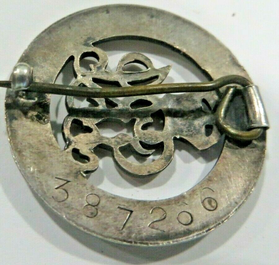 STERLING SILVER FOR KING AND EMPIRE SERVICES RENDERED KING CROWN BADGE ...